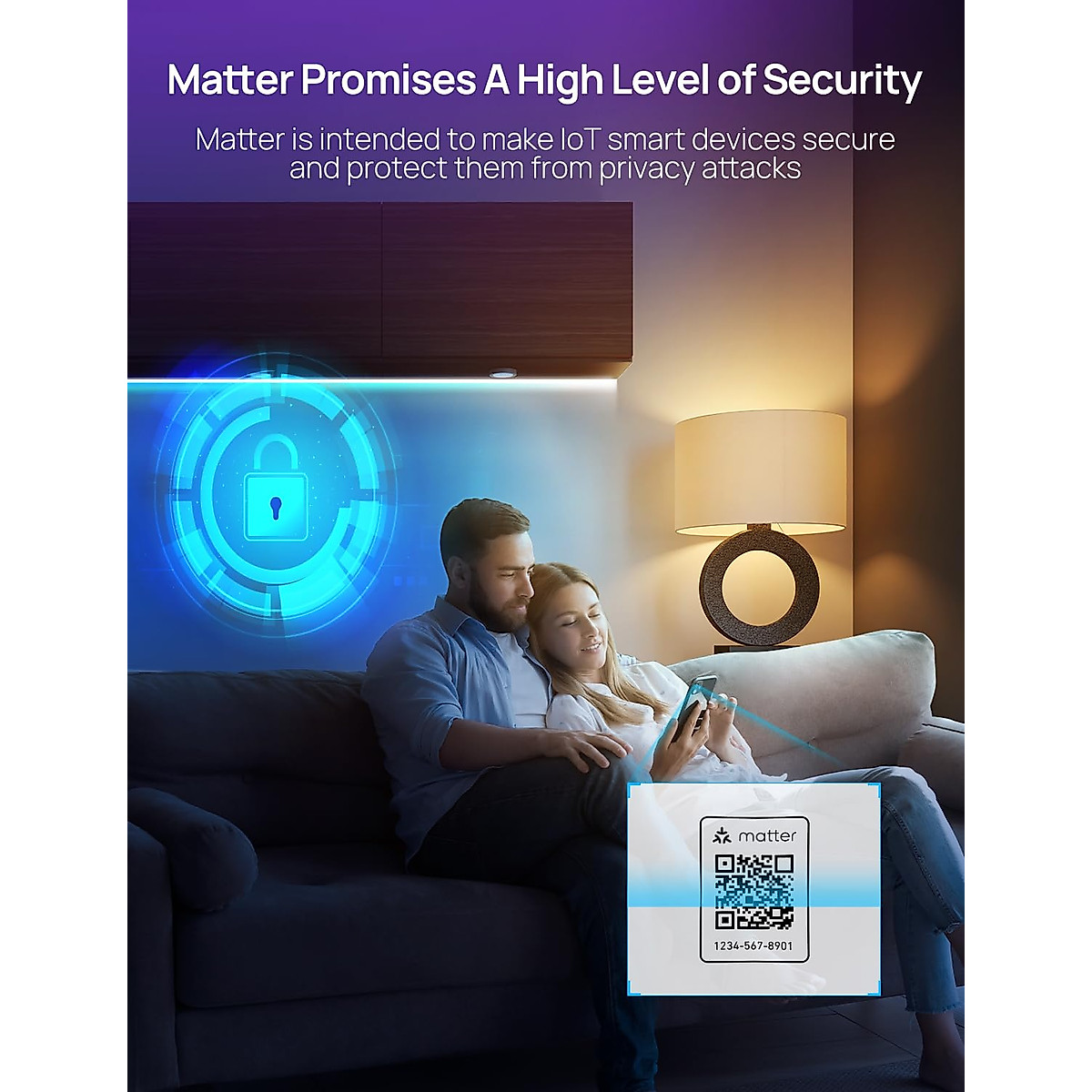 mujoy Smart Light Bulbs (Matter), Color Changing Light Bulb Work with Google Home/Alexa/Apple Home, A19 E26 Alexa Smart Light Bulb, 800LM CRI>90 RGBWW Music Sync, 60W Equivalent, 4 Pack