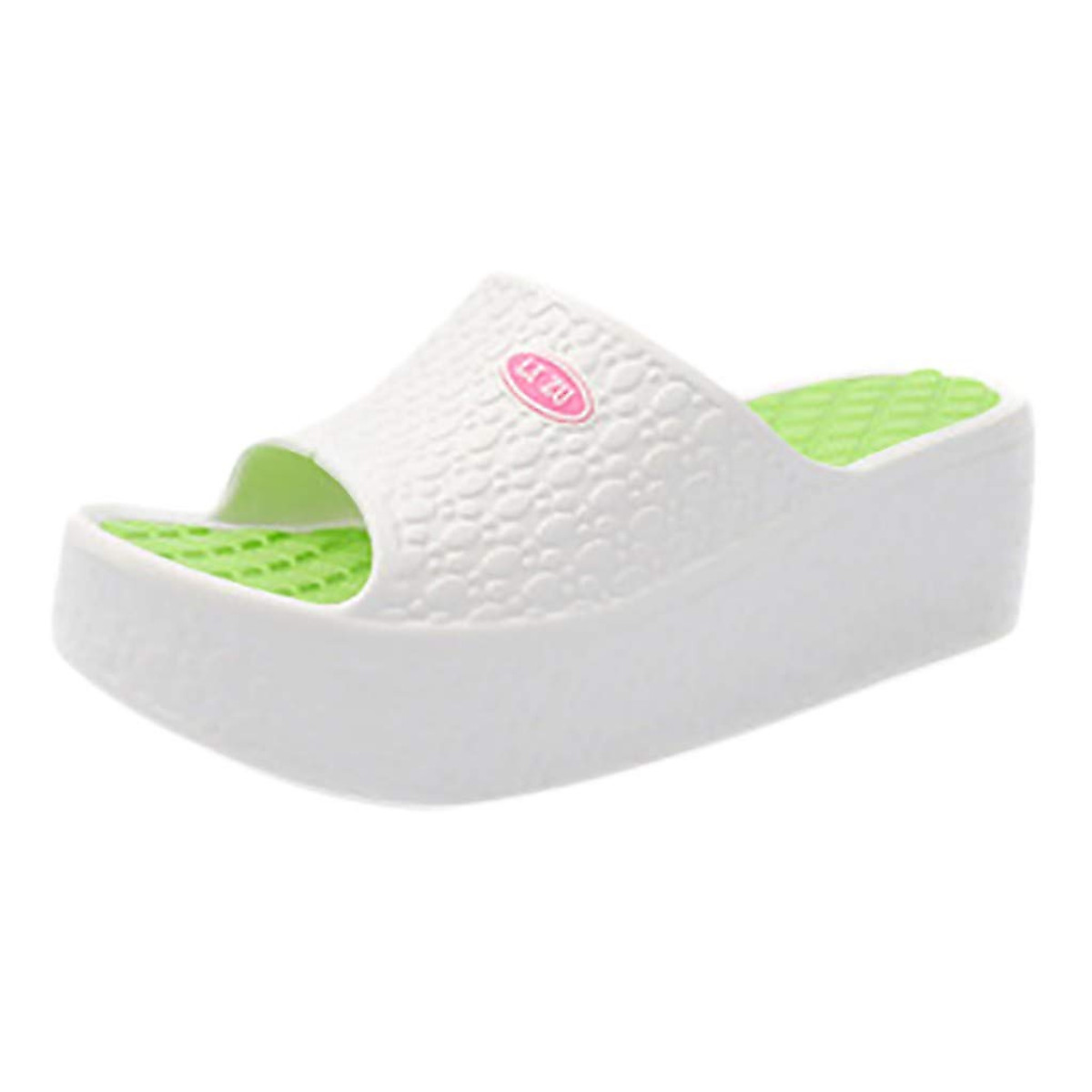 ZHOUXINGB Sandalias Para Mujer Elegantes, Low Wedge Sandals for Women Size 5 Sandals Fashion Summer Sneakers Heels Shoes Low Heel Flip Flops Pink Dress Shoes for Women Low Heel