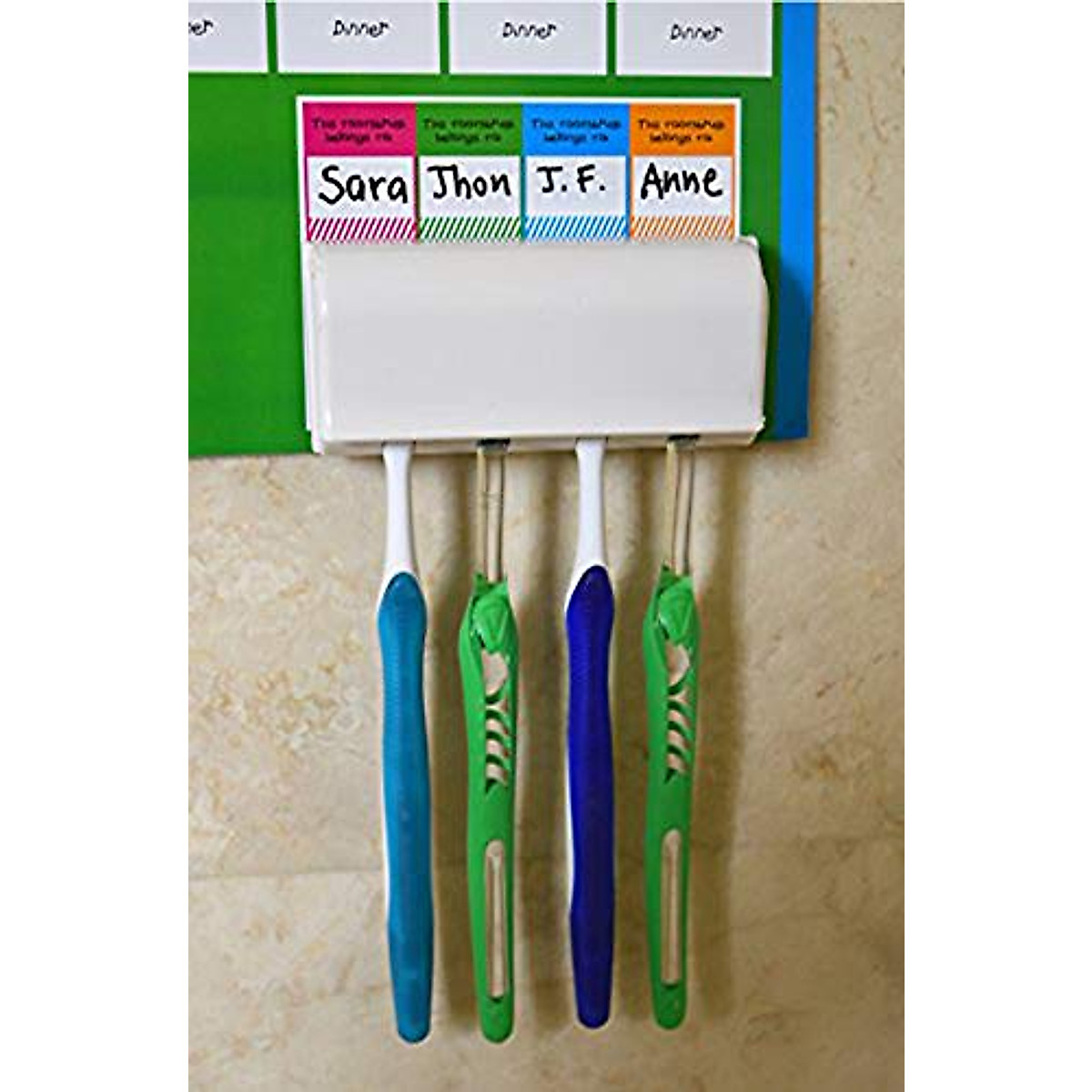 izer Rewards Chart for Kids with Magnets and Tooth Brush Holder, for toothbrushing