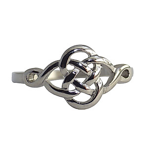 Fantasy Forge Jewelry Celtic Dara Knot Ring Womens Stainless Steel Viking Band Size 9