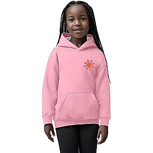 Baby Girls Boys Long Sleeve Sweatshirt Crewneck Hooded Pocket Warm Casual Cold Weather Sweatshirt 1-Year-Old Pullover Hot Pink