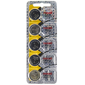 Maxell CR2016 3 Volt Coin Lithium Cell&comma On Tear Strip(Pack of 5)