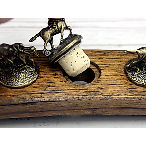 Barrel-Art cork display/Bourbon stopper holder/Cork Holder/Fits Blanton's stoppers (Dark Walnut)