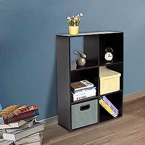 PACHIRA E-Commerce US 6 Cube Storage Bookcase, Unit Shelf, Closet Cabinet, Bookshelf Organizer Rack in Living Room, Bedroom, Study, Dark Brown
