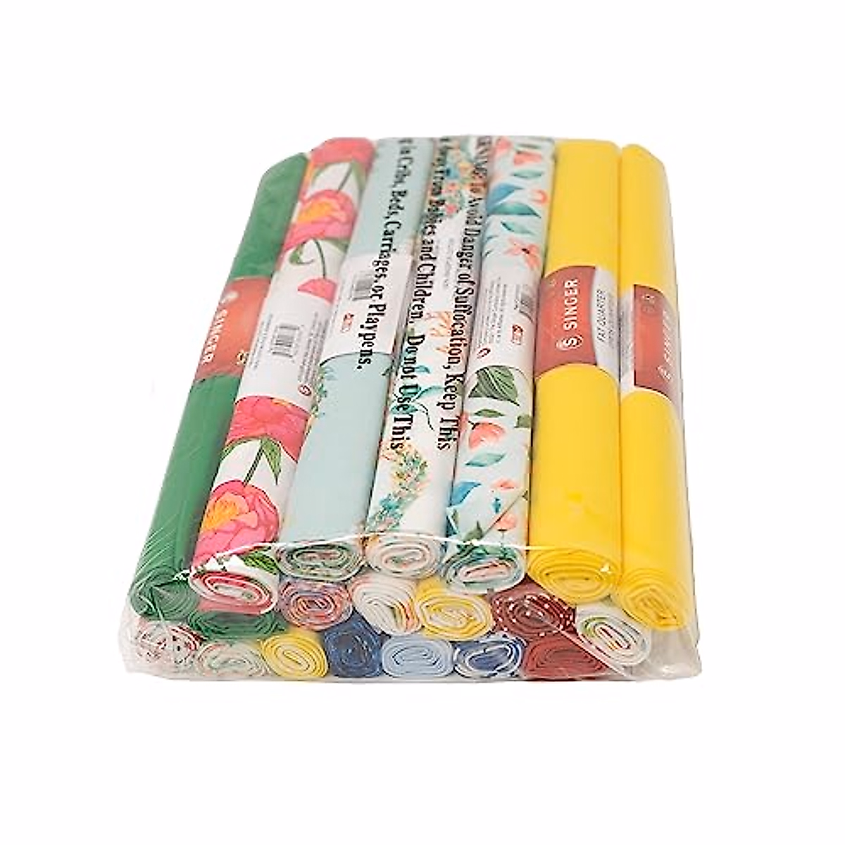 Singer Fabric, 100% Cotton, Fat Quarters Scrap Bag, 20 Piece, 18 X 21, Multi-Color Bundle