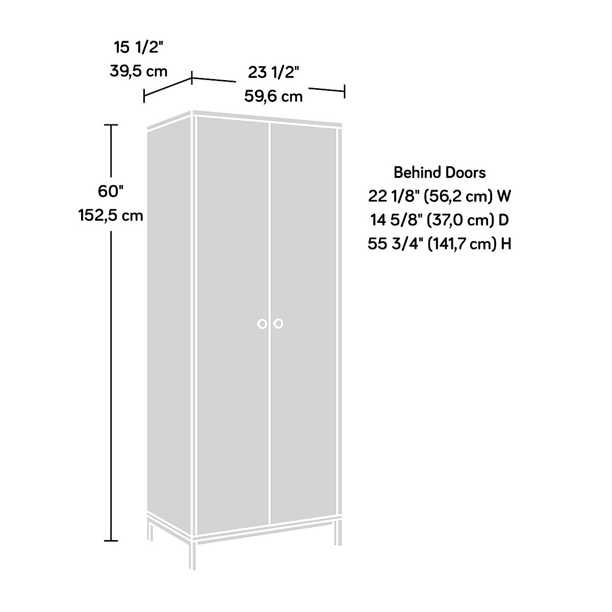 Sauder 424942 North Avenue Storage Cabinet, Charter Oak Finish