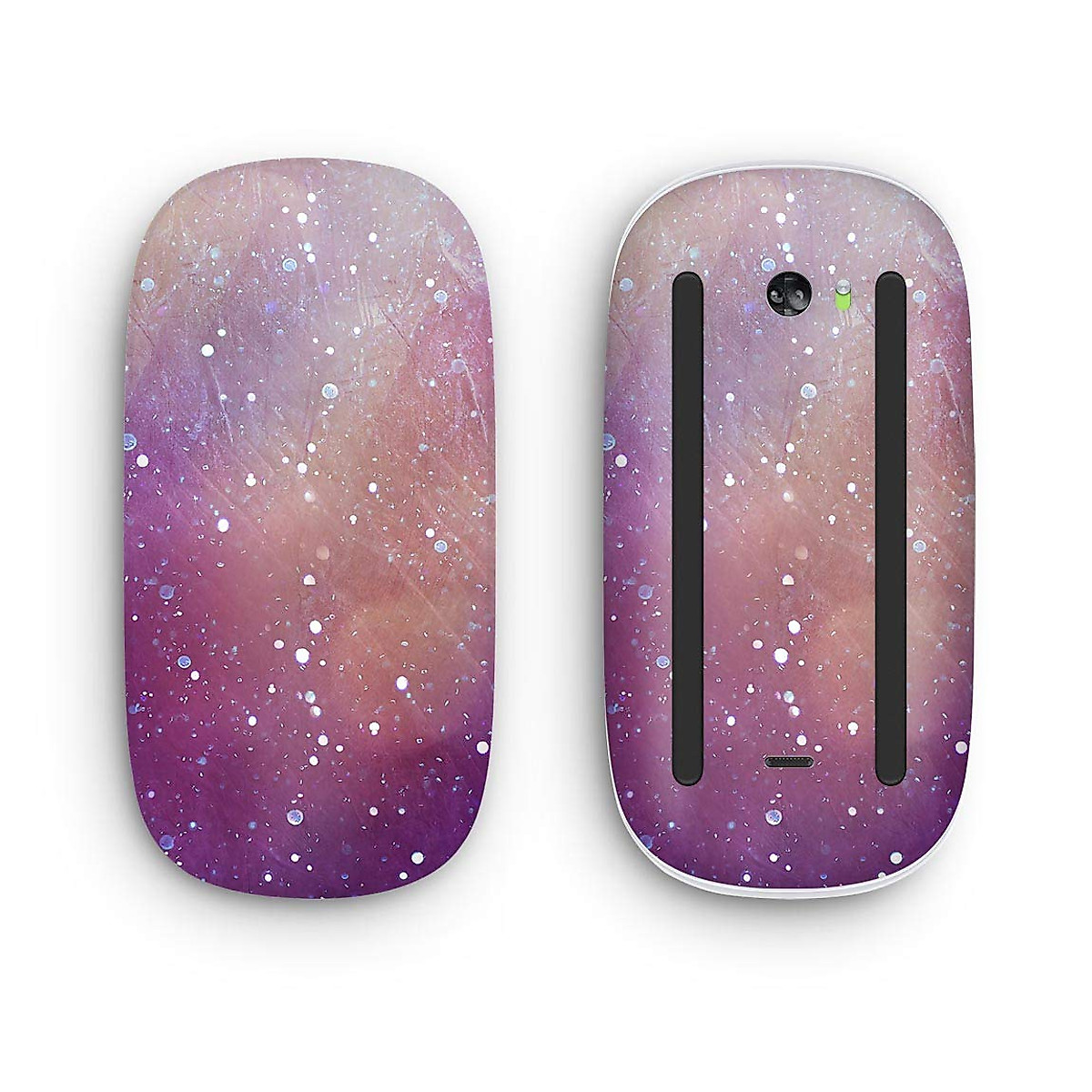 Design Skinz The Grungy Purple and Orange Scratched Surface Vinyl Decal Compatible with The Apple Magic Mouse 2 (Wireless, Rechargable) with Multi-Touch Surface