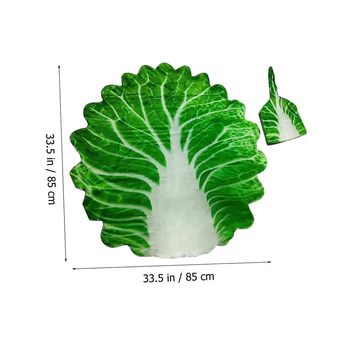 KOMBIUDA 1 Set Blankets Wrap Baby Softer Leaves with Creative Sleep Cabbage Newborn Props Photo Toddler Hat Green Background Photography Unisex Chinese Girl Funny Swaddle Memory for