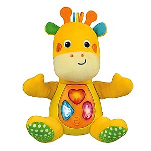 KiddoLab Giraffe Stuffed Animal - Musical Stuffed Giraffe with 3 Light-Up Buttons, 4 Children's Nursery Songs & Sound Effects - Soft Giraffe Plush Toy for Babies & Toddlers
