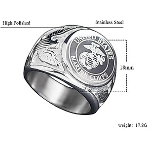 Military Ring United States US Army Men Rings Stainless Steel Jewelry