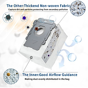 GYLBF Replacement Parts for iRobot Roomba i7 i7+ i3 i3+ i4 i4+ i6 i6+ i8 i8+ j7 E5 E6 E7 Vacuum Cleaner, Accessories Kit (3 Sets Roller Brushes, 8 Filters, 8 Side Brushes, 8 Dust Bags)