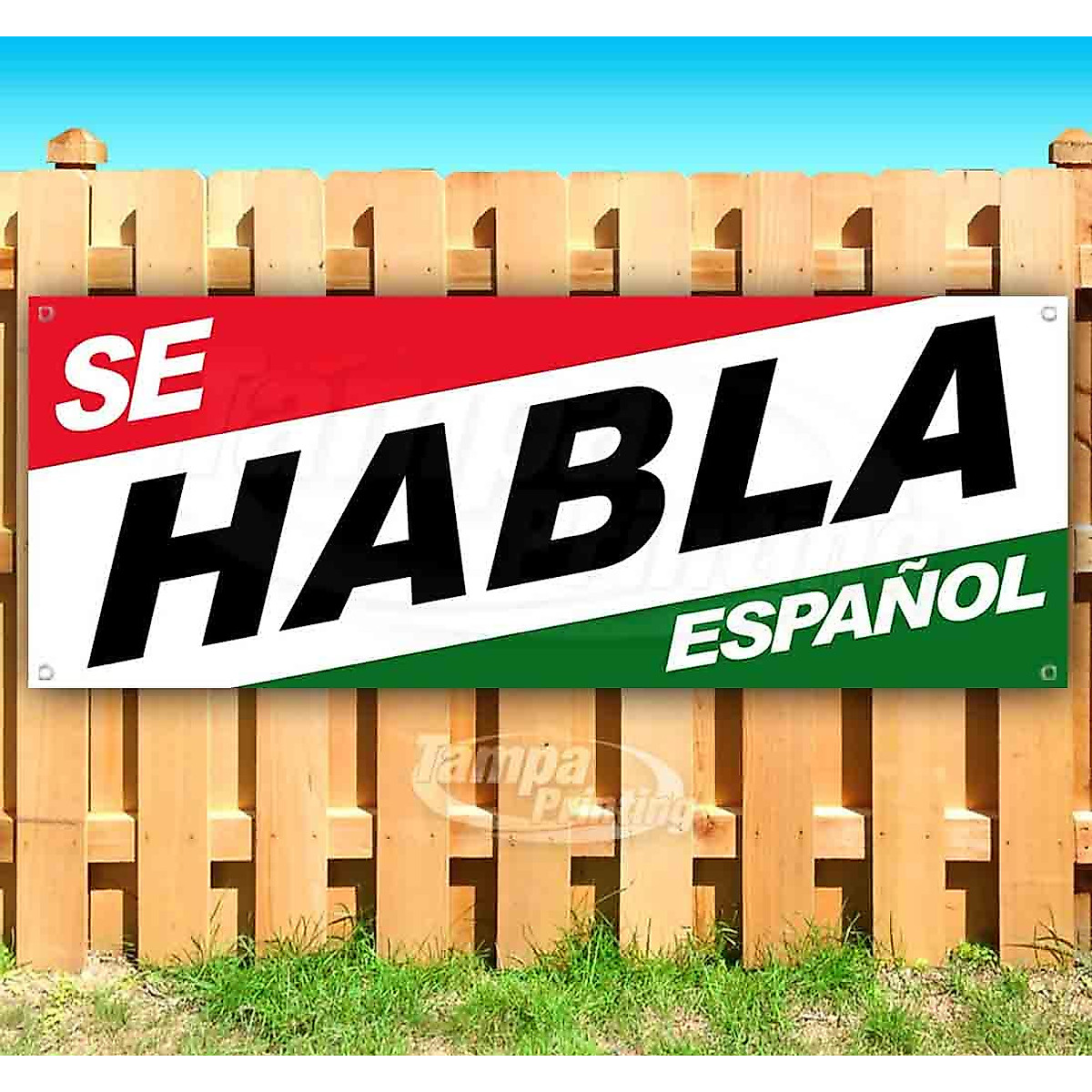 Se Habla Espanol Banner 13 oz | Non-Fabric | Heavy-Duty Vinyl Single-Sided With Metal Grommets