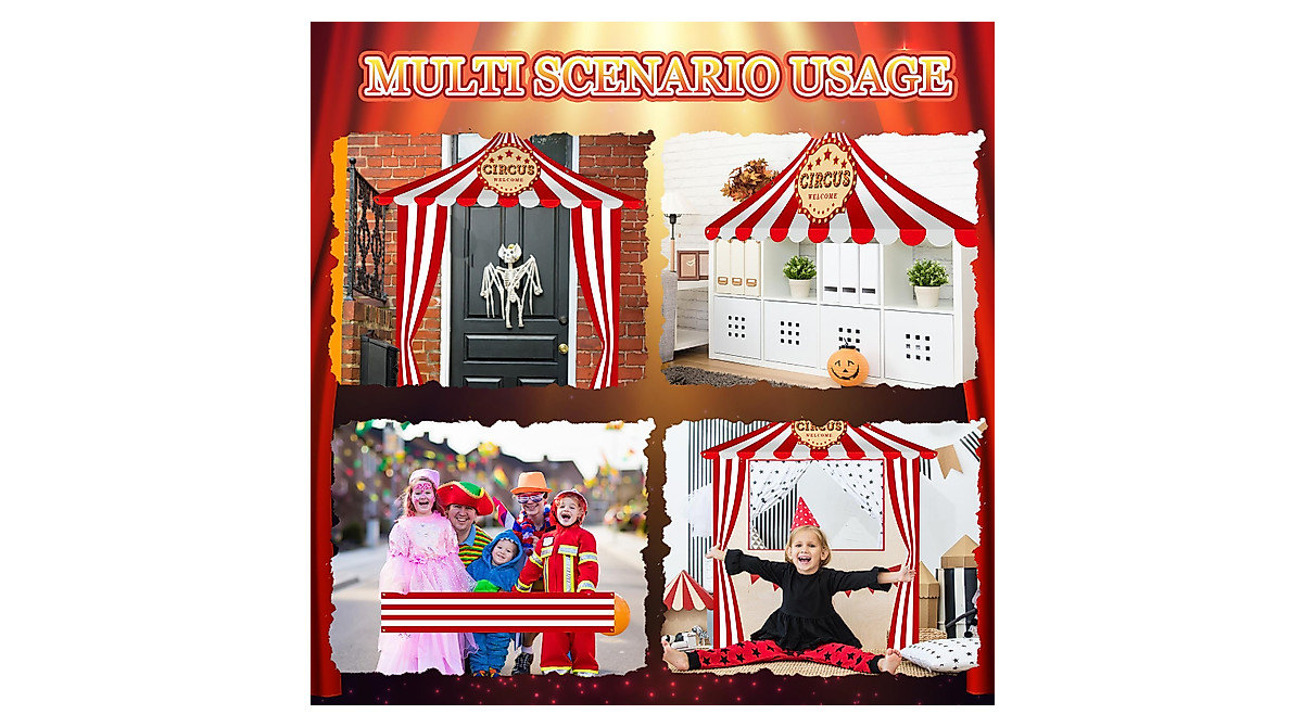 Preboun 3 Pcs Circus Tent Decorations for Carnival & Graduation Parties