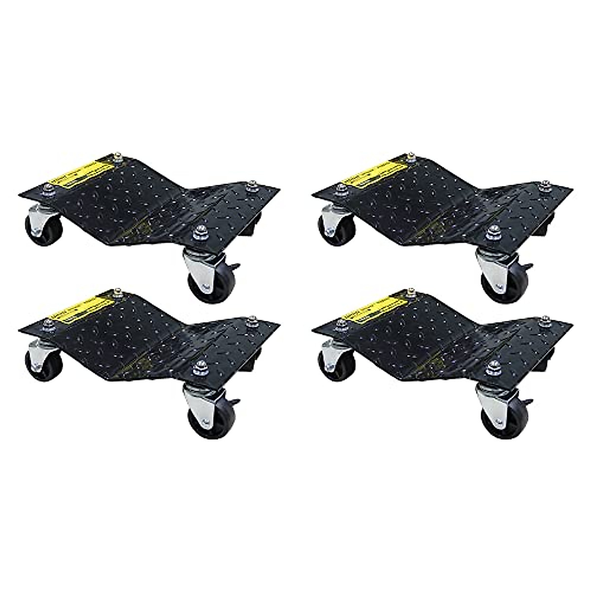 HPDMC 6000lbs Capacity Tire Dolly Wheel Dolly Car Tire Stakes丨4 Pack丨Black