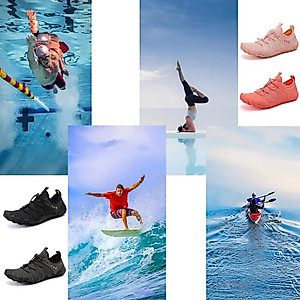 Water Shoes Men Women Barefoot Shoes Outdoor for Beach Aqua Swim Pool River Water Quick Dry Boating Fishing Diving Surfing with Yoga Aerobics