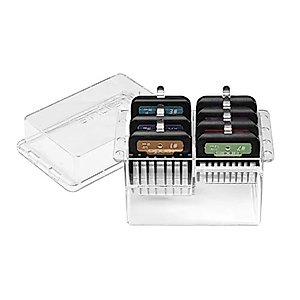 Andis 33655 Premium Clip Animal Comb Set – Built with Plastic, Includes 7 Color Coded Combs of Different Sizes, Metal Clip to Attach Comb - Fits Ultra Edge & Ceramic Edge Blades, Multicolor
