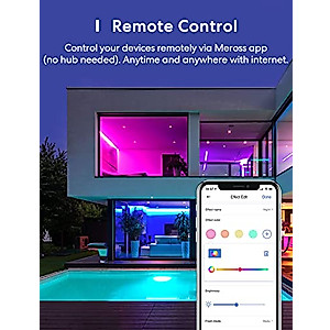 Smart LED Strip Lights, 16.4ft WiFi LED Strip Work with Apple HomeKit, Alexa, Google Home and SmartThings, Color Changing Lights Strip for Bedroom, Living Room, Kitchen