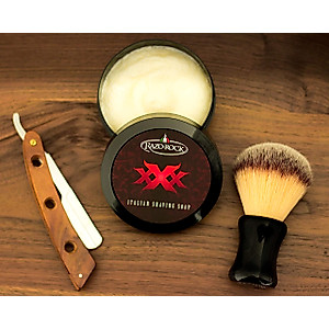 RazoRock XXX Italian Shaving Soap: Artisan Made Shaving Soap for Men - Tallow Based Shave Cream Soap for Wet Shaving - Rich, Creamy Lather and Classic Italian Barber Shop Scent - 5 Fl Ounces (150 ML)