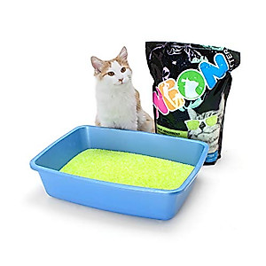 NEON Clumping Silica Gel Crystal Cat Litter, Green