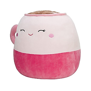 Squishmallow Jumbo 20" Emery The Latte - Official Kellytoy Plush - Large Soft and Squishy Coffee Stuffed Animal Toy for Kids