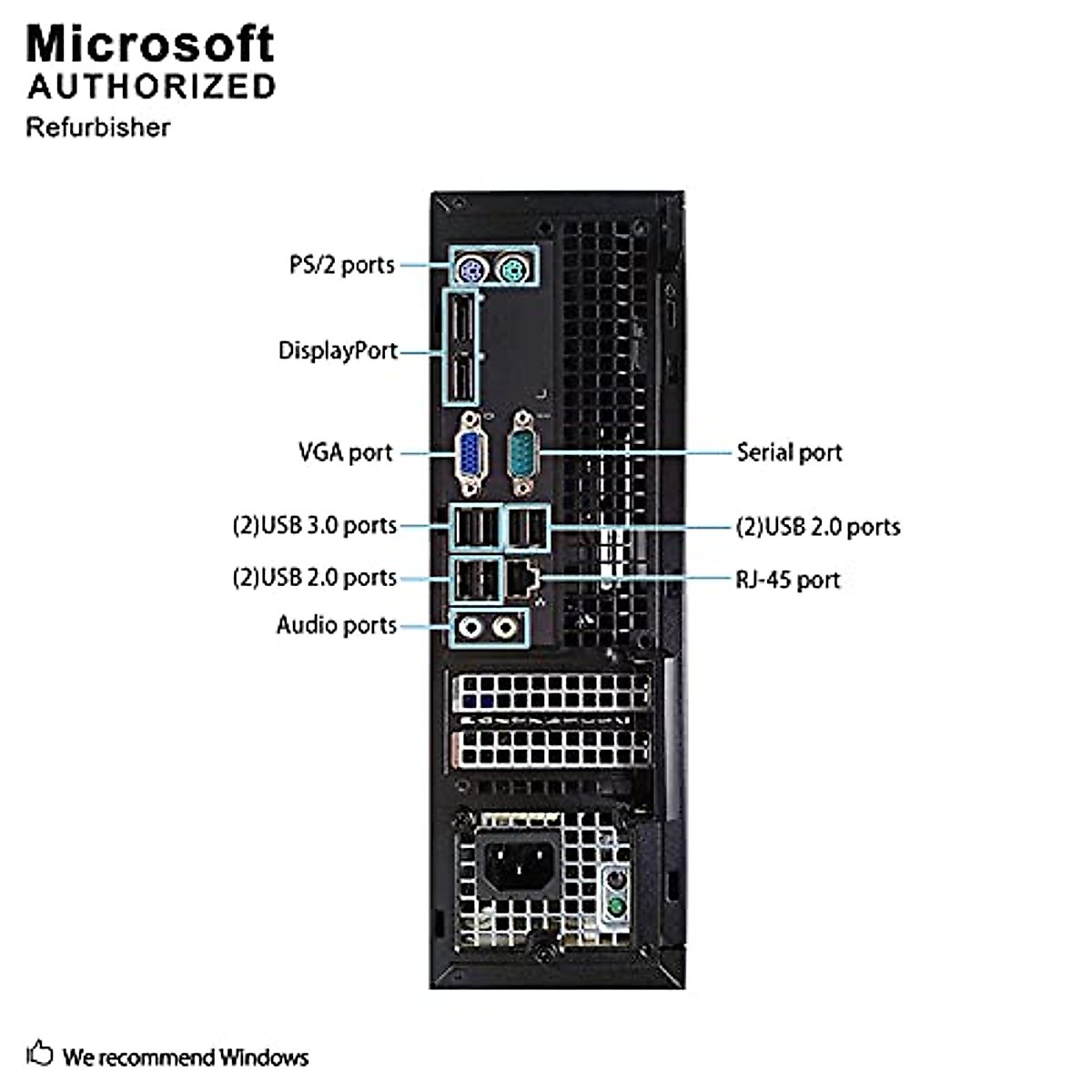 Dell Optiplex 9020 SFF Computer Desktop PC, Intel Core i5 Processor, 16 GB Ram, 2 TB Hard Drive, WiFi, Bluetooth 4.0, DVD-RW 1 inch LCD Monitor, Windows 10 Pro (Renewed)