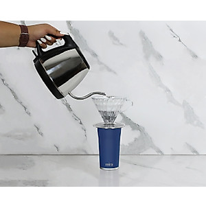 MIRA 12 oz Coffee Travel Mug - Stainless Steel Insulated Tumbler with Leak-Proof Lid - Hot & Cold Cup - Marine