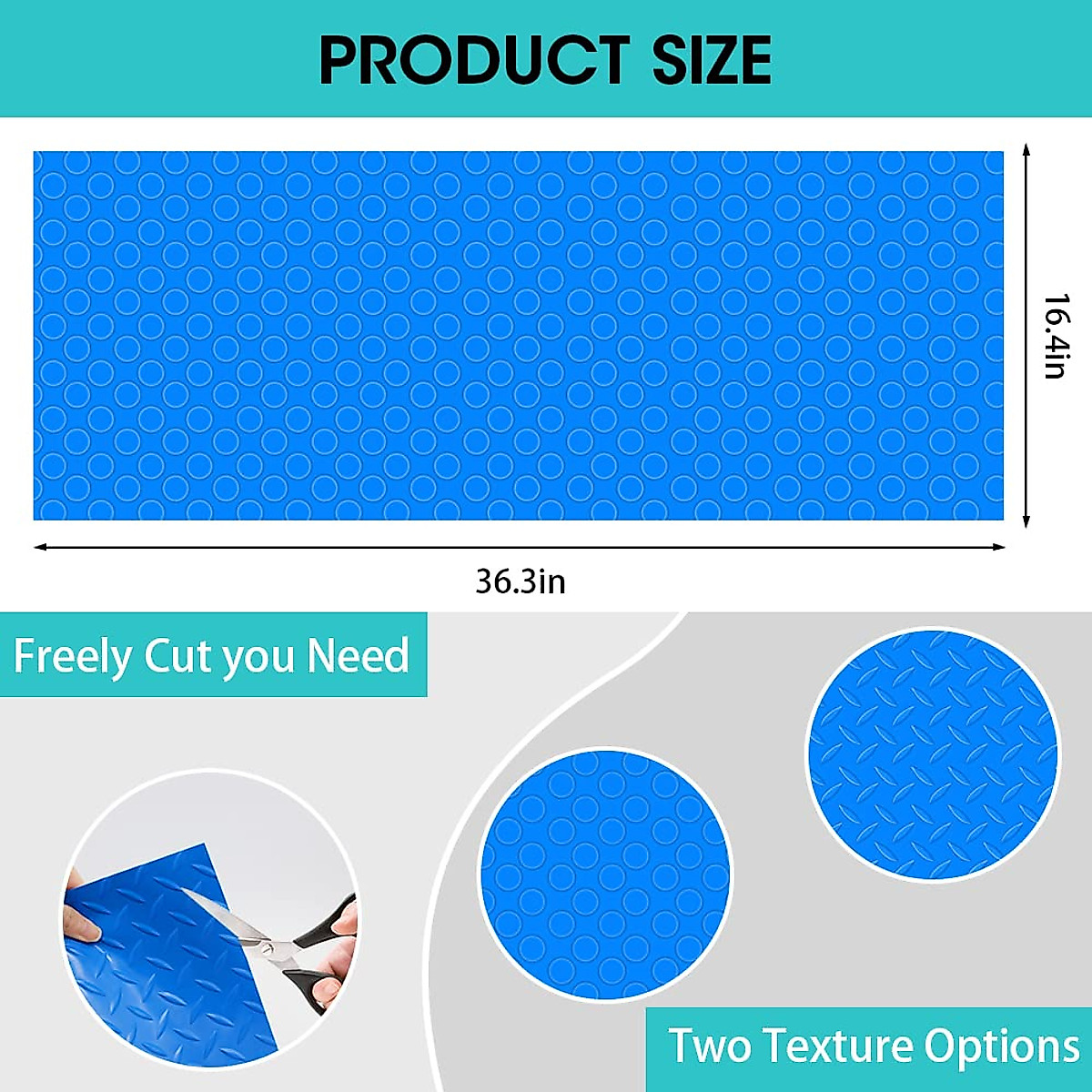 16.4"x 36.3" Swimming Pool Ladder Mat, Large Protective Pool Step Pad Ladder Rubber Mats Safety Liner Pads for Swimming Pools Floor Stairs Ladders and Pool Liner, Non-Slip Texture (Dot)