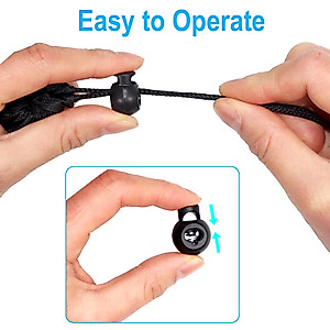 ZUSHALLMY 48pcs Upgraded Plastic Cord Lock, Cord Locks - Draw String Clip with Spring Toggle Stoppers Buttons for Drawstrings, Shoelaces, Paracord