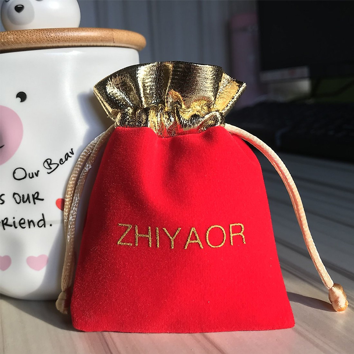 ZHIYAOR Anti-allergy Surgical Steel Tongue Rings Women Handmade Epoxy Crystal Piercing Barbells 14G 16mm (AB+Blue+Pink+White)