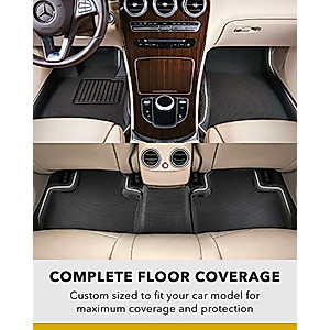 3D MAXpider Custom Fit Kagu Floor Mat (Black) Compatible with Volvo S60/V60 Plug-in Hybrid 2019-2023 - Full Set