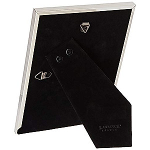Lawrence Frames Silver Plated Metal with Red Enamel Picture Frame, Red, 5x7
