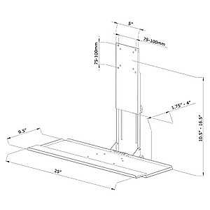 VIVO Computer Keyboard and Mouse Platform Tray, Adjustable VESA Mount Attachment, MOUNT-KB02