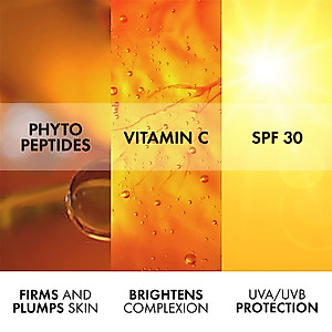 Vichy LiftActiv Sunscreen Peptide-C Face Moisturizer with SPF 30, Anti Aging Face Cream with Peptides & Vitamin C to Brighten & Firm Skin, Reduce Wrinkles & Dark Spots