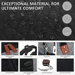 ROSEGIN Diaper Bag Backpack with Changing Pad, Pacifier Case - Black Gray Baby Bags for Girl Boy Newborn Unisex Infant Toddler - Baby Travel Bag for Mom Dad - Baby Shower, 30L Large Capacity