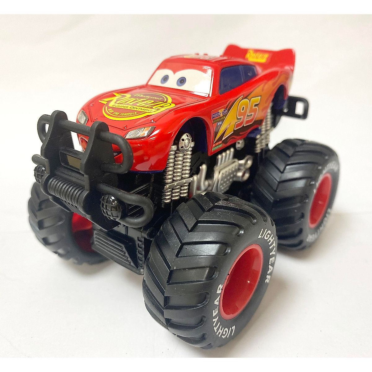 12 Styles Movie Cars 3 Black Storm Jackson McQueen Curz Mater Giant Wheels Cars 1：55 Diecast Vehicles Toys Set Children Car Toy (Lightning McQueen)