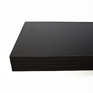 InPlace Shelving 0191827 Floating Wall Mountable Shelf with Invisible Brackets, Espresso, 23.3-Inch Wide by 10.2-Inch Deep by 2-Inch High