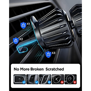 JOYROOM Fits for MagSafe Car Mount, [20 Strong Magnets] Magnetic Car Phone Holder Mount, [Easily Install&Never Blocking Vent] Magnetic Phone Mount for Car for iPhone 15 Pro Plus 14 13 12 MagSafe Case