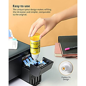 Hiipoo 440ML Sublimation Ink for EcoTank Supertank Inkjet Printers ET2400 ET-2720 ET-2760 ET-2800 ET-15000 ET-2803 ET-2850 ET-3760 ET-4800 Heat Press Transfer on T-Shirt Mug (Upgrade Version/Anti-UV)