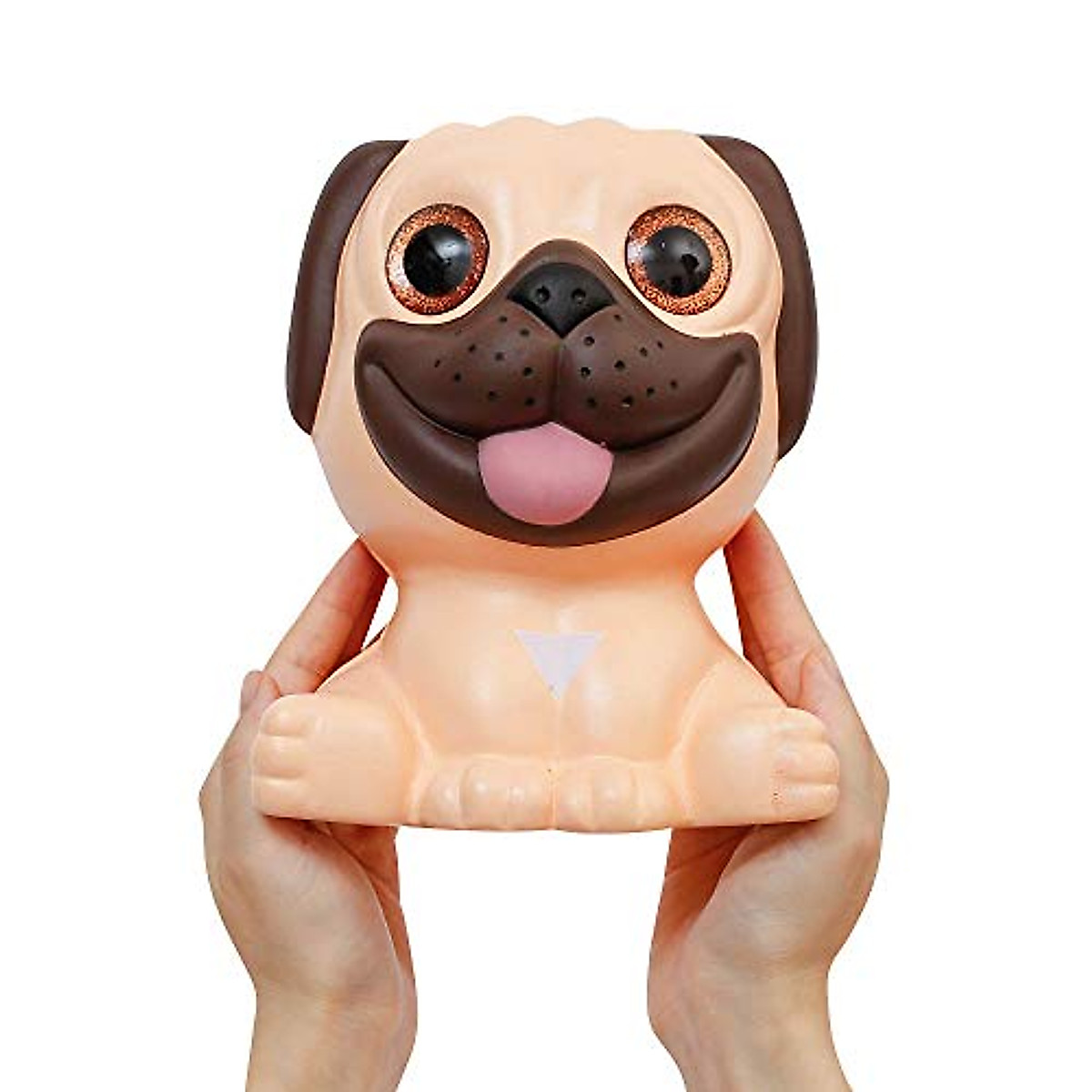 Anboor 7.9 Inches Dog Squishies Jumbo Kawaii Soft Slow Rising Scented Animal Big Eyes Squishies Pug Stress Relief Kids Toys Decorative Props