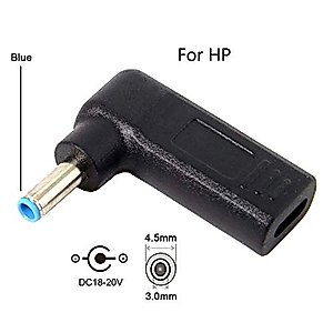 Cablecc USB 3.1 Type C USB-C to DC 4.5x3.0mm Adapter PD Emulator Trigger 90 Degree Angled