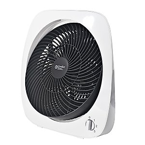 Comfort Zone 10" 3-Speed Turbo Table/Desk Fan with 180-Degree Adjustable Head, Adjustable Tilt, Ideal for Home, Bedroom & Office, CZ110WT