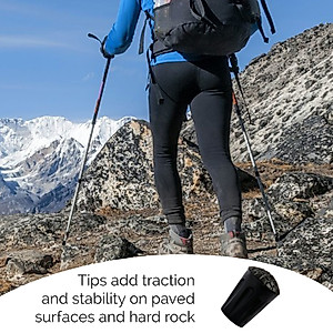 Oldhill 6-Pack Replacement Rubber Tips - Fits Most Hiking Sticks, Trekking Poles, Walking Canes