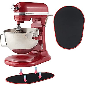 Mixer Slider Mat for Kitchenaid 5-8 Qt Bowl Lift Stand Mixer, SUITMAT Rubber Mover Moving Matting for Kitchenaid Professional Series, Black