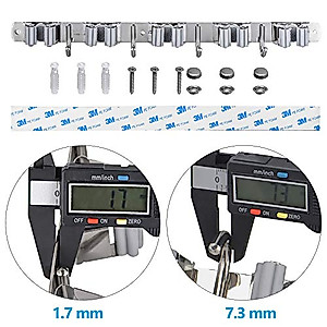 Saxhorn Broom Holder Wall Mount, Mop Holder Organizer Wall Mounted Broom Hanger for Home, Kitchen, Garden, Garage, Laundry Room Organization and Storage(5 Racks 4 Hooks)