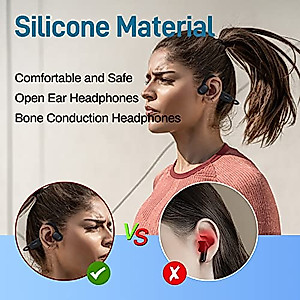 DACOM Bone Conduction Headphones Wireless Bluetooth 5.3 Fast Charge IPX7 Waterproof Sports Open Ear Headphones Built-in Mic with Headband Noise Canceling Earphones for Running Workout Black