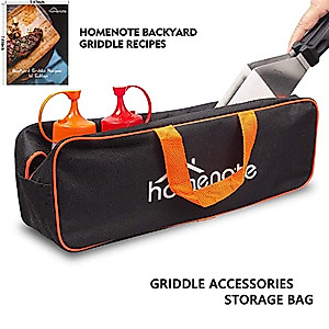 homenote Griddle Accessories Kit, Exclusive Griddle Tools Spatulas Set for Blackstone - 8 Pcs Commercial Grade Flat Top Grill Accessories - Great for Outdoor BBQ, Teppanyaki and Camping