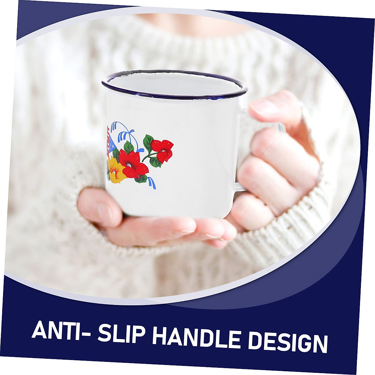 CIYODO Tin Cup 2pcs -proof with Smooth Pattern Coffee Element Table Teacup Camping Home Drinking Cup Chinese Delicate Milk for Lid Wine Mugs Catering Retro Vintage Coffee Mugs