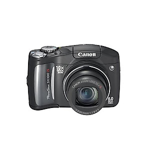 Canon PowerShot SX100IS 8MP Digital Camera with 10x Optical Image Stabilized Zoom (Black)