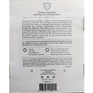 Leovard Lip Luster Hyaluronic Acid Lip Hydrating Lip Serum Balm - Organic Natural Lip Hydrating Treatment, Moisturizing Lip Serum, Reduce Dryness Lip Lines Lip Enhancer For Fuller Plump Lips (1 Pack)