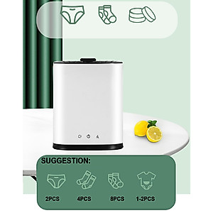 2.5L-Smart Mini Washing Machine, New Compact Washing Machine, Suitable for Underwear or Small Items, Apartment, Dorm, Camping, RV Travel Laundry-White